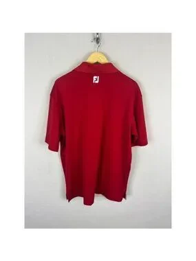 FootJoy | Shirts | Footjoy Mens Red Gingham Trim Performance Golf Polo ...